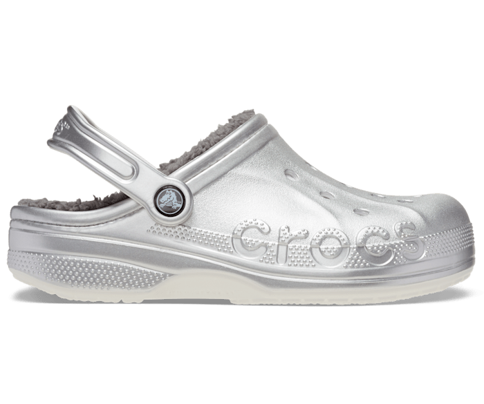 Lined crocs white online