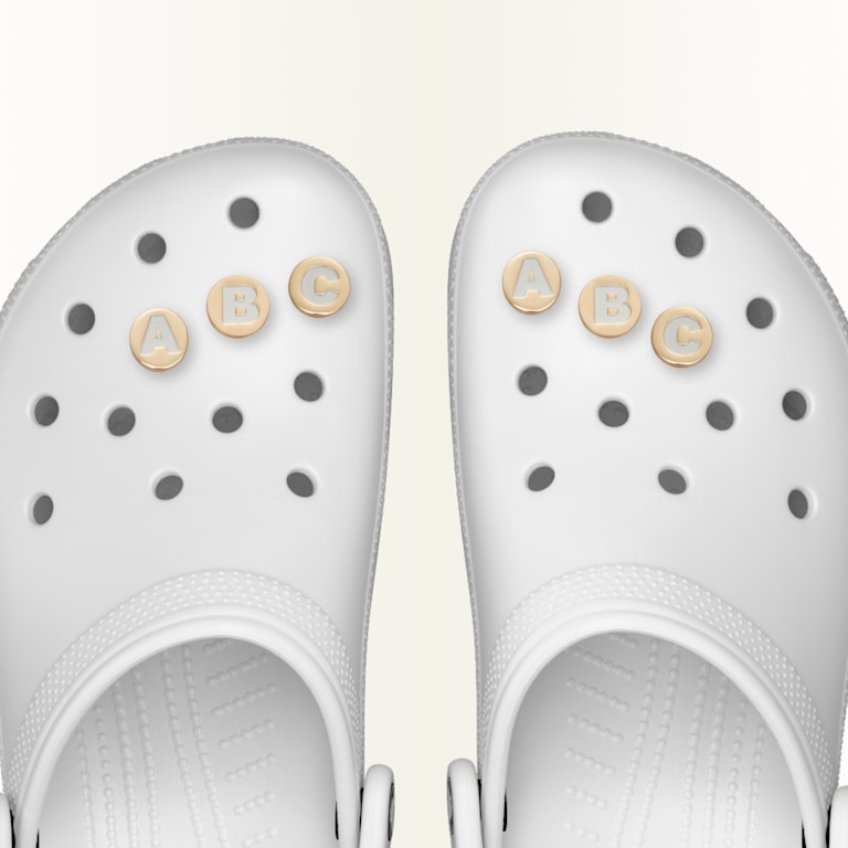 Gold Letter E Jibbitz Shoe Charm - Crocs