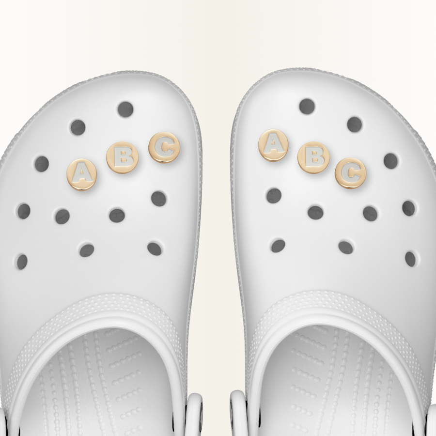 Gold Letter E Jibbitz Shoe Charm - Crocs