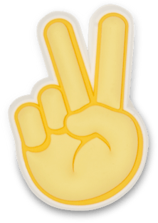 Peace Hand Sign Jibbitz Shoe Charm - Crocs