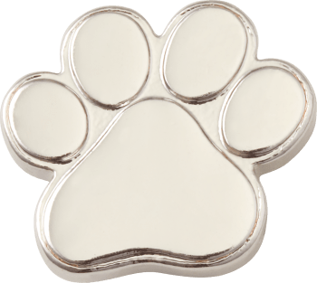 Silver Paw Print Jibbitz Shoe Charm - Crocs