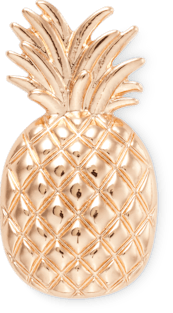 Gold Pineapple Jibbitz Shoe Charm - Crocs