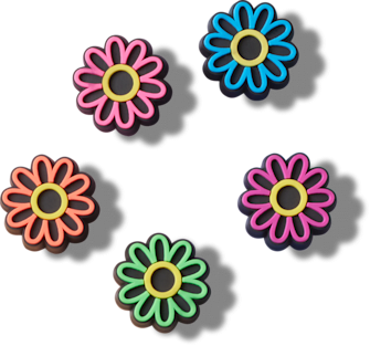 Lights Up Daisy 5 Pack Jibbitz Shoe Charm - Crocs
