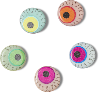 UV Changing Crazy Eyes 5Pk Jibbitz Shoe Charm - Crocs