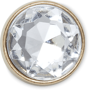 Gold Clear Gem Jibbitz Shoe Charm - Crocs