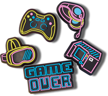 Lights Up Neon Gamer 5 Pack Jibbitz™ charms - Crocs