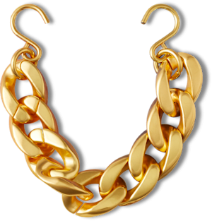 Gold Cuban Strap Chain Jibbitz™ charms - Crocs