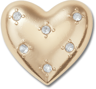 Gold Encrusted Heart Jibbitz™ charms - Crocs