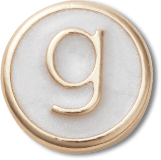 Tiny Pearlized Letter G Jibbitz™ charms - Crocs