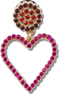 Pink Beaded Heart Jibbitz™ charms - Crocs