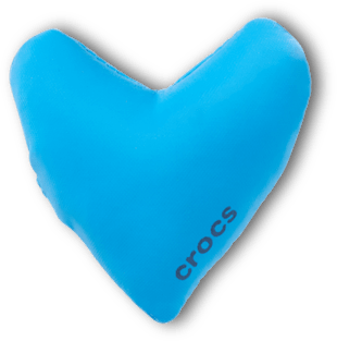 Blue Puff Heart Jibbitz™ charms - Crocs
