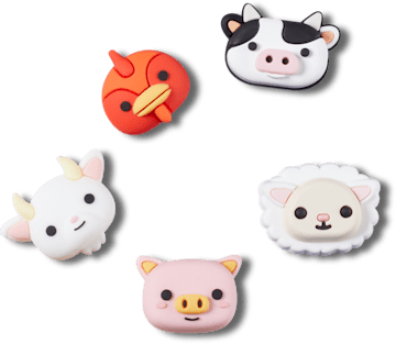 3D Farm Animal Faces Jibbitz™ charms - Crocs