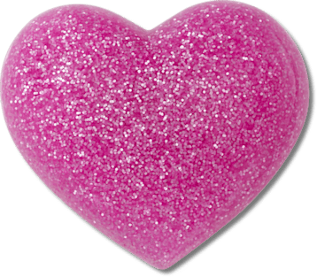 3D Dark Pink Glitter Heart Jibbitz™ charms - Crocs