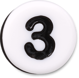 Tiny Friendship Number Three Jibbitz™ charms - Crocs