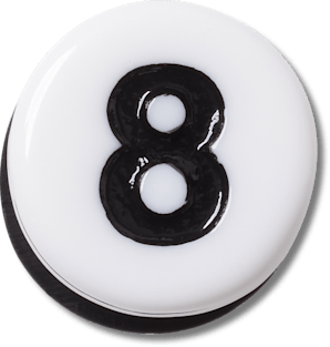 Tiny Friendship Number Eight Jibbitz™ charms - Crocs