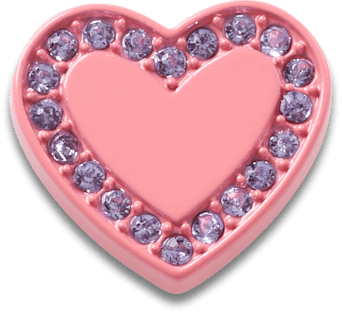 Pink Enamel Heart Gem Jibbitz™ charms - Crocs