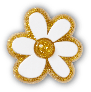 Gold and White Floral Jibbitz™ charms - Crocs