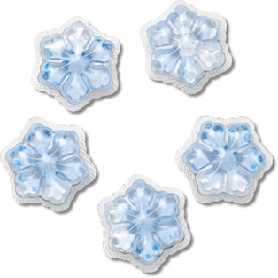 Squish Snow Flake 5 Pack Jibbitz™ charms - Crocs