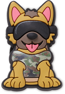 Military German Shepard Pup Jibbitz™ charms - Crocs