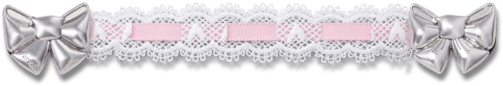 Lace and Pink Ribbon Chain Jibbitz™ charms - Crocs