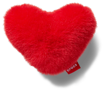 Red Fuzzy Heart Jibbitz™ charms - Crocs