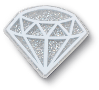 Blue Glitter Diamond Jibbitz™ charms - Crocs