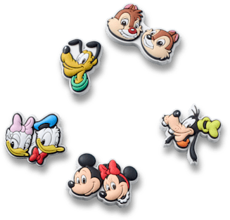 【クロックス公式】「ミッキー」アンド「ミニーマウス」フレンズ 5 パック | ジビッツ チャーム | アクセサリー カスタマイズ