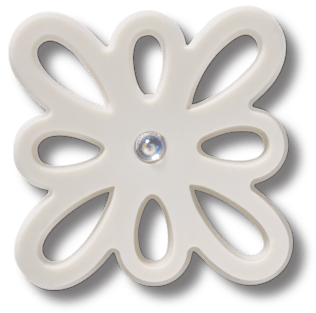 Cutout White Flower Jibbitz™ charms - Crocs