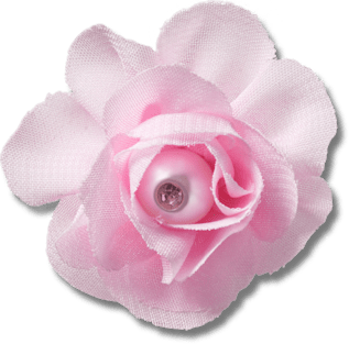 Pink Fabric Flower With Pearl Jibbitz™ charms - Crocs