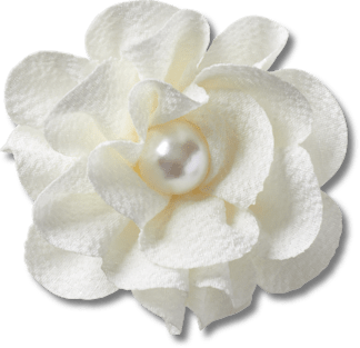 White Fabric Flower With Pearl Jibbitz™ charms - Crocs