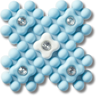 Beaded Blue Flower Jibbitz™ charms - Crocs