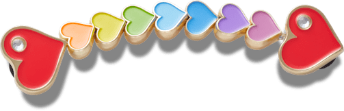 Rainbow Heart Chain Jibbitz™ charms - Crocs