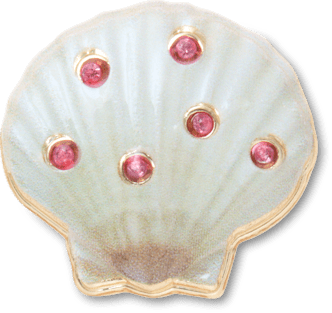 Seashell with Pink Gems Jibbitz™ charms - Crocs