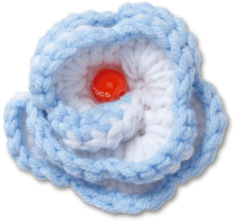 Light Blue Crochet Floral Jibbitz™ charms - Crocs