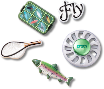 Fly Fishing 5 Pack Jibbitz™ charms - Crocs