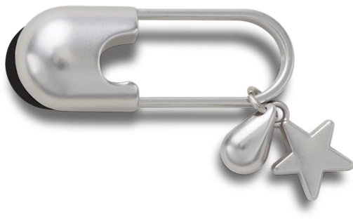 Silver Meta Safety Pin Jibbitz™ charms - Crocs