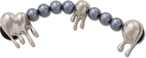 Pearl Melted Silver Chain Jibbitz™ charms - Crocs