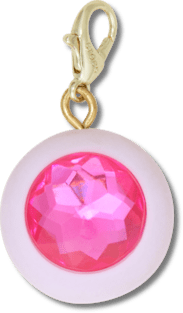 Pink Circle Sim Gem Charm Jibbitz Shoe Charm - Crocs