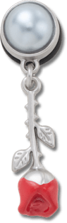 Silver Drop Rose Jibbitz™ charms - Crocs