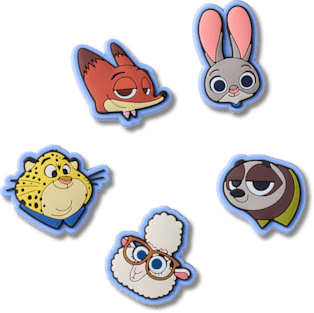 b'Disney Zootopia 2 5 Pack Jibbitz Shoe Charm - Crocs'