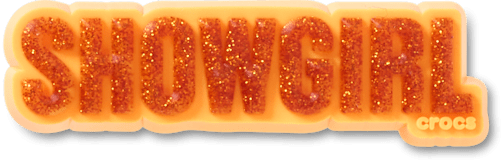 Orange Glitter Sign Jibbitz™ charms - Crocs
