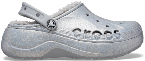 Baya Platform Lined Glitter Clog - Crocs