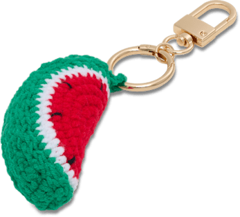 Crochet Watermelon Bag Charm - Crocs