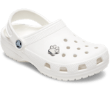 Silver Paw Print Jibbitz Shoe Charm - Crocs