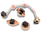 Pretty Lil Pink Lace Backer 5 Pack Jibbitz™ charms - Crocs